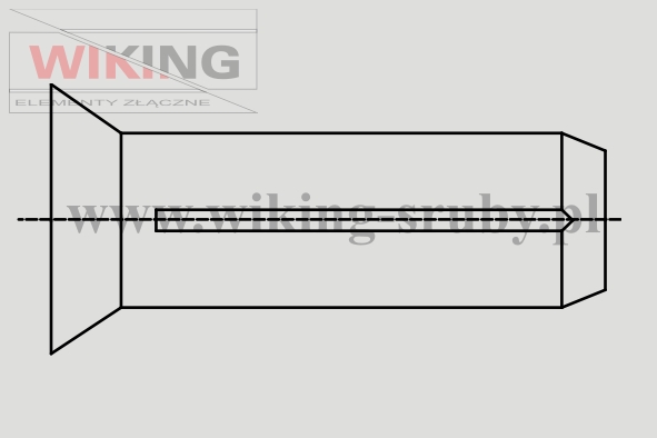 Kołki z łbem stożkowym (nitokołki) DIN 1477 | Sklep Wiking Kraków